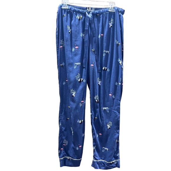 LOFT | Intimates & Sleepwear | Loft Sleepwear Panda Bear Flamingo Blue ...